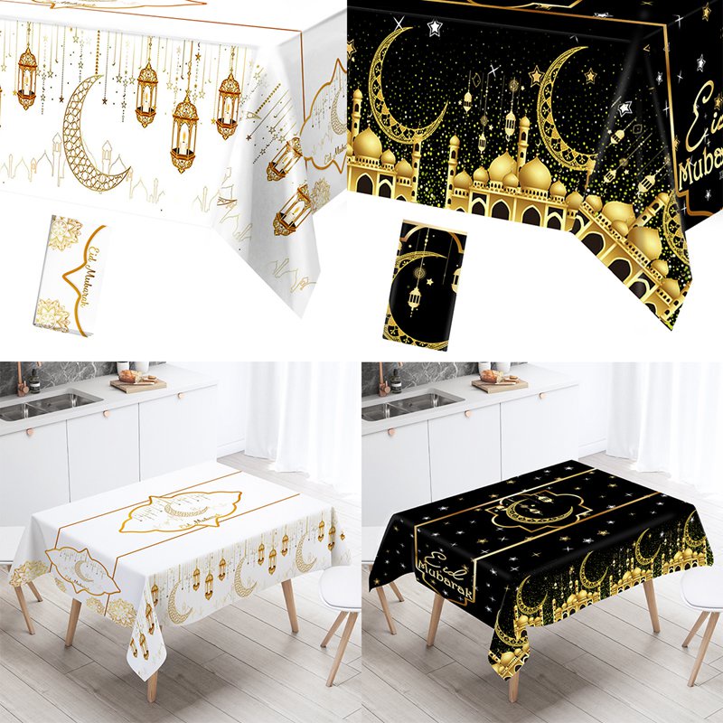 140×180CM Ramadan Decoration Tablecloth EID Mubarak Decor For Home ...