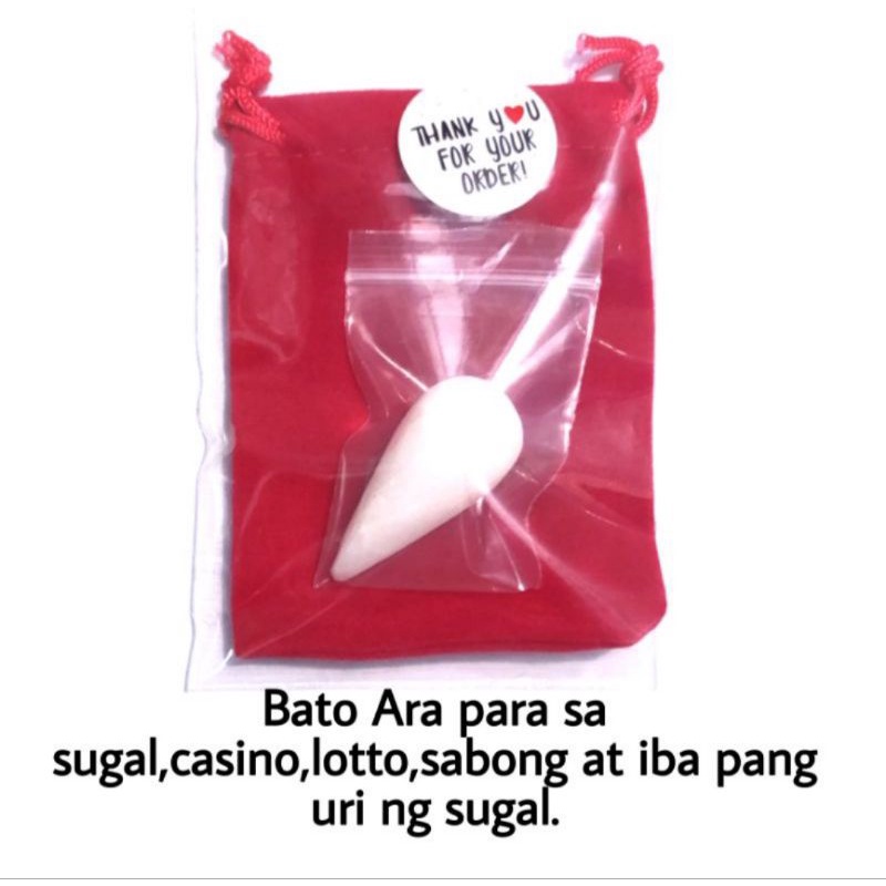 Bato ARA White Gambling Charm with Oracion Guide | Shopee Philippines