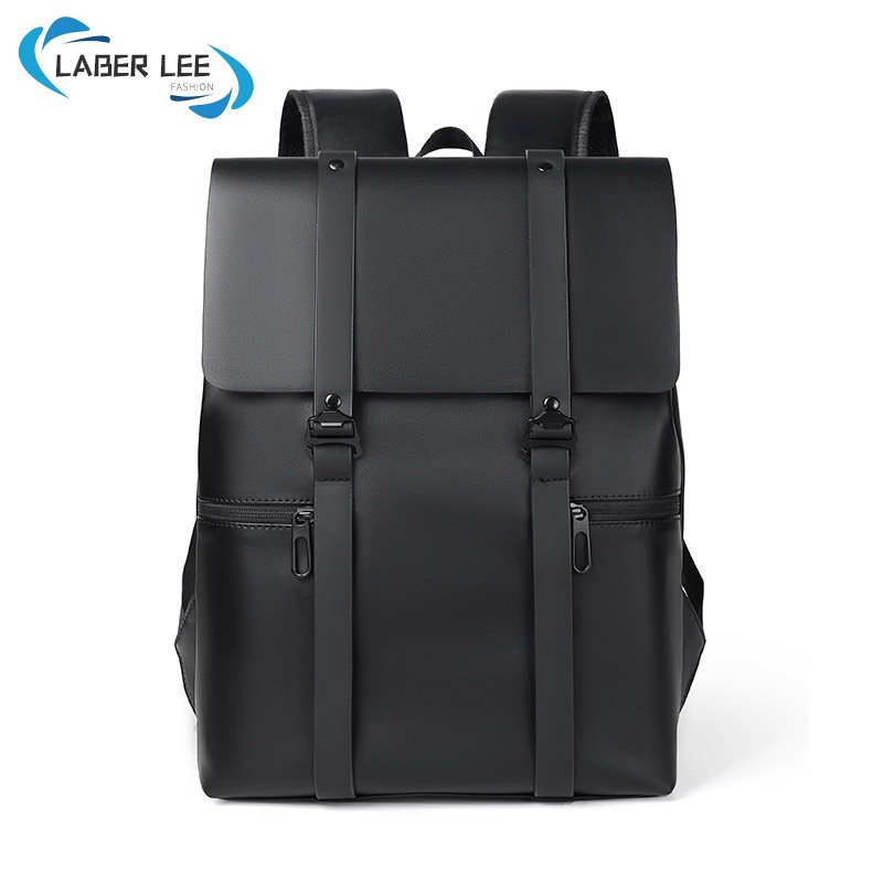 LABER LEE Backpack Men Computer Bag Pu Leather Wear-Resistant Business ...
