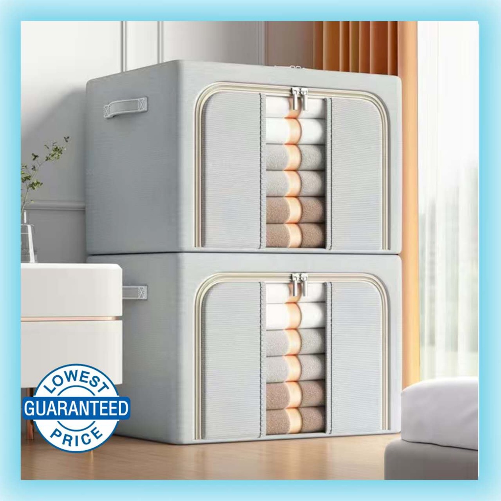 100L Large Capacity Clothes Storage Box Foldable Dustproof Wardrobe ...