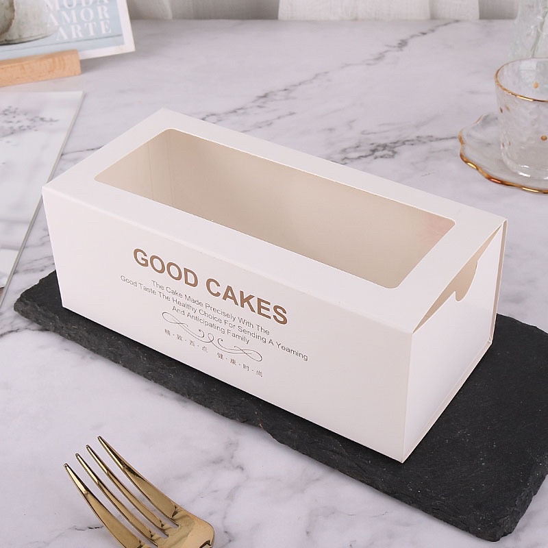 10pcs Roll Cake Box Loaf Box Banana Bread Box Korean Donut Box Pastry ...