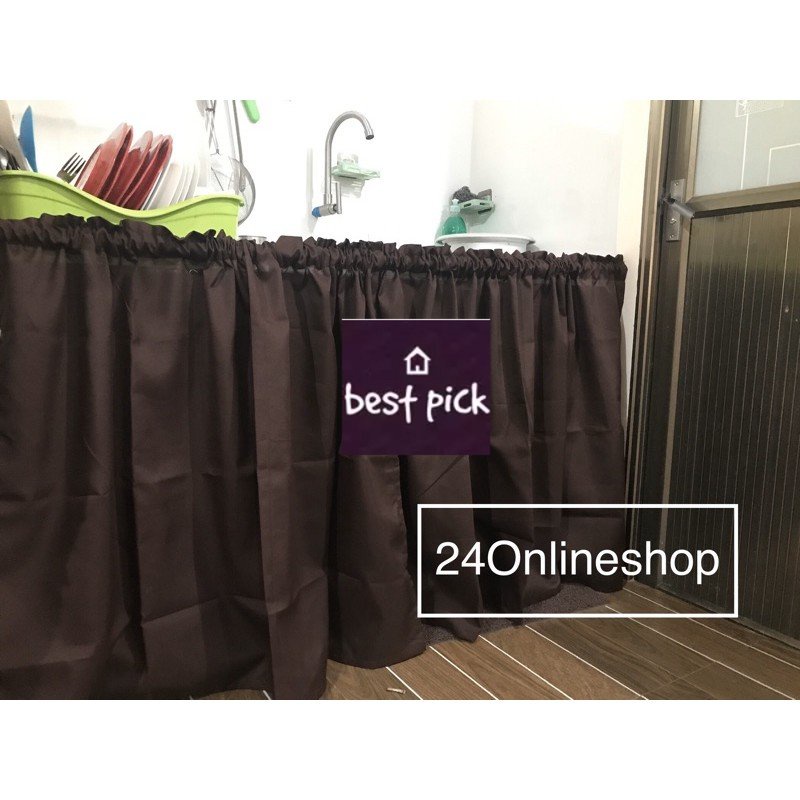 Plain Lababo Curtains 32x58 inches LxW Pongee/Geena | Shopee Philippines