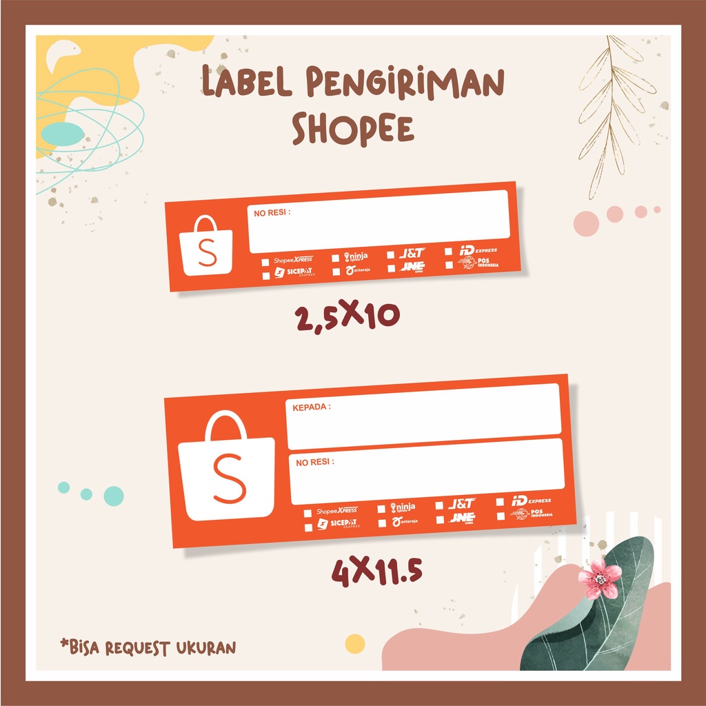Shopee Delivery Sticker Address Label Sticker Package | Shopee Philippines