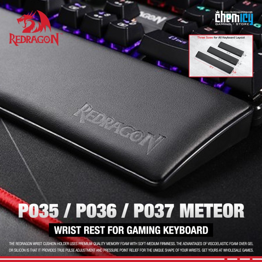 Redragon P035 P036 P037 Meteor Wristpad Rest for TKL Keyboard | Shopee Philippines