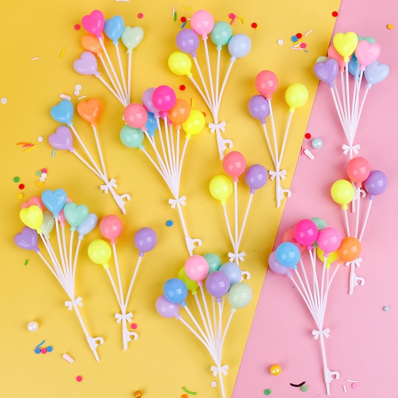 5/8pcs Plastic Balloon Topper Heart Topper Cake Topper Cake Decoration ...