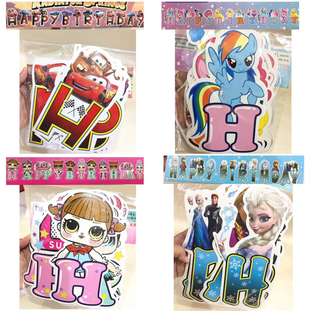 JUMBO CHARACTER HBD BANNER / HAPPY BIRTHDAY BANNER | Shopee Philippines