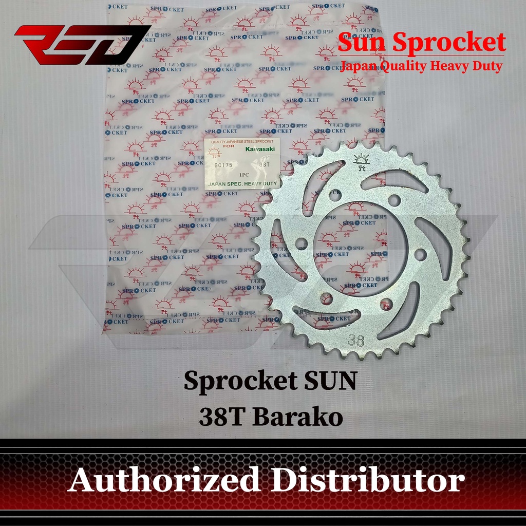 Sun Sprocket 42T/45T/48T/51T TMX / HD3 / Wind / Barako / Shogun / Smash ...