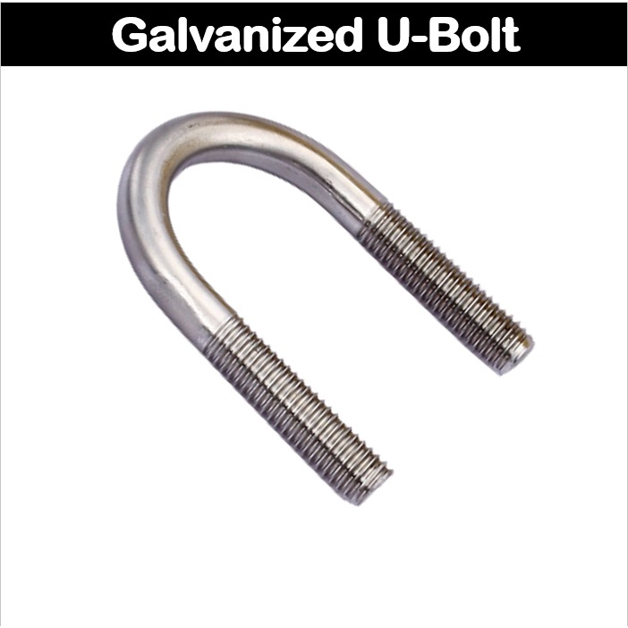 TheNutHouse 10mm Galvanized U-Bolts U Bend Screws GI U Shaped Bolt ...