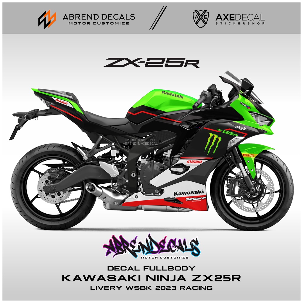 Decal fullbody ZX25R Livery WSBK 2023 racing/Kawasaki Ninja ZX 25R ...