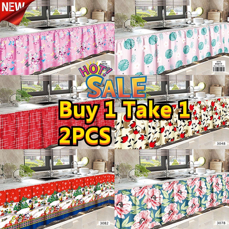 Buy 1 Take 1 Kitchen Sink Lababo Curtain 150*70cm Kurtina Lababo ...