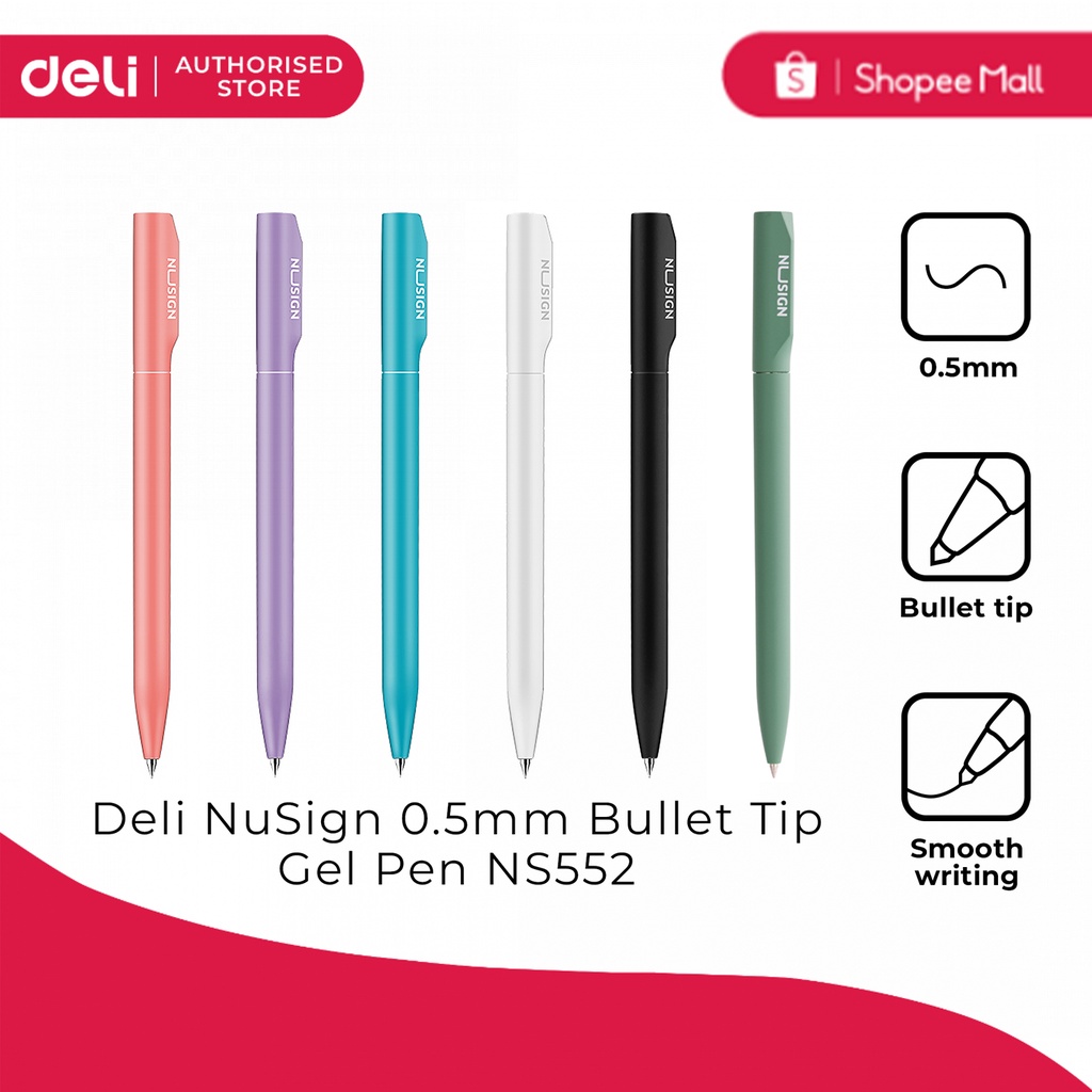Deli NS552 NuSign 0.5mm Bullet Tip Gel Pen 1PC [79NS552] | Shopee ...