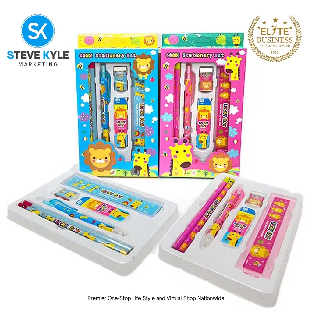 Small Series Cartoon Stationer Set for Primary School Pencil Ruler ...