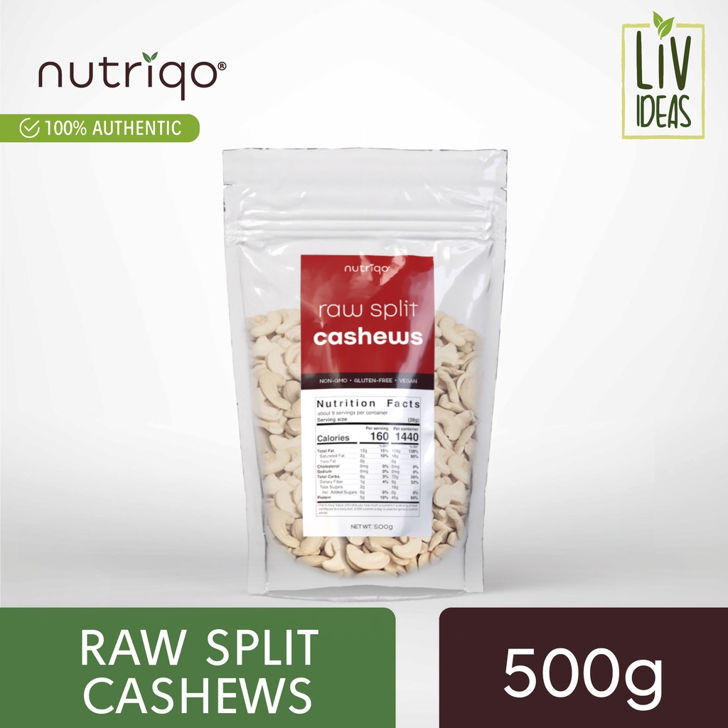 Nutriqo Raw Split Cashews 500g | Shopee Philippines