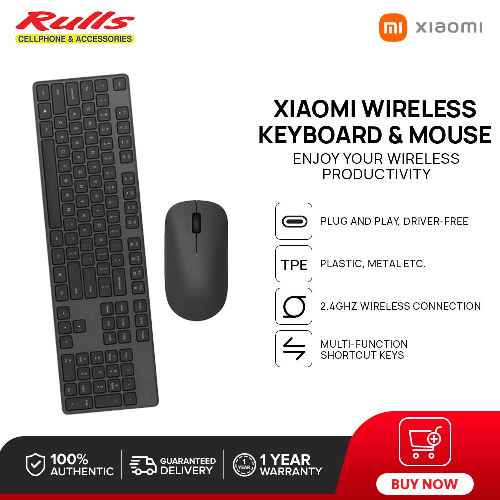 Xiaomi Wireless Keyboard and Mouse Combo Set 2.4GHz 104-key Portable ...
