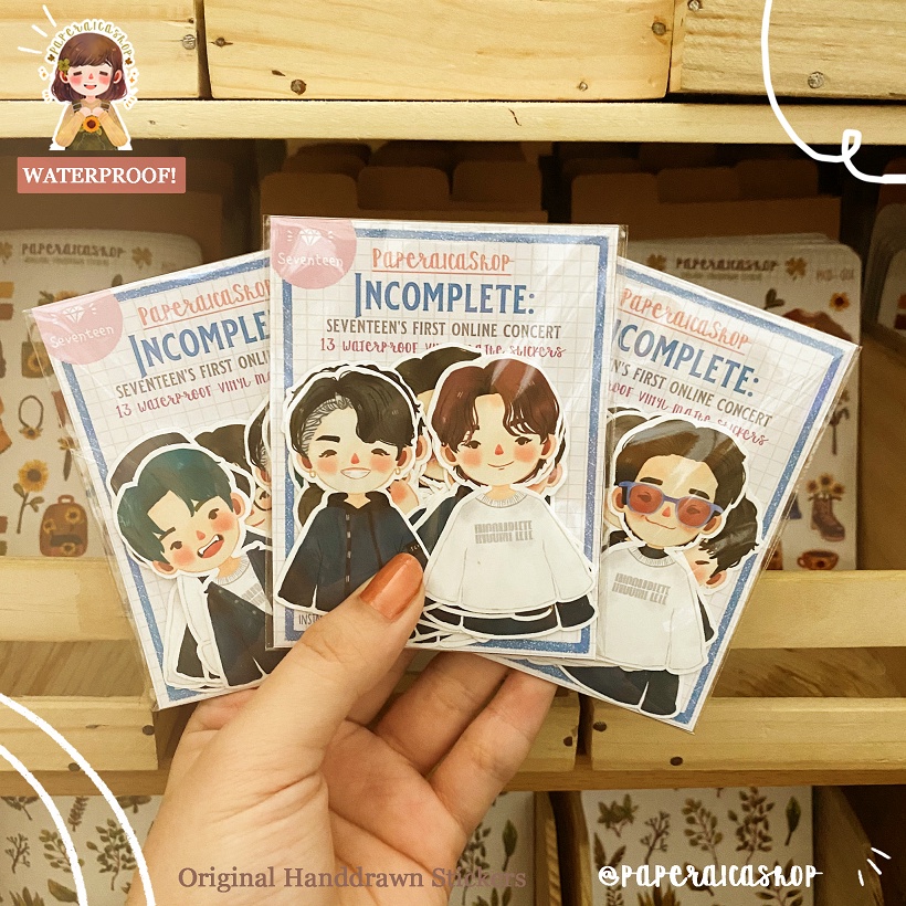 Seventeen Incomplete Sticker Pack, Kpop Stickers, Seventeen Stickers ...