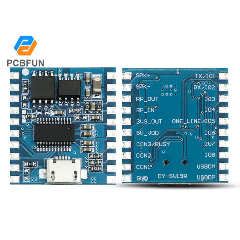 Pcbfun MP3 Music Player Module Voice Serial Port UART Control Module ...