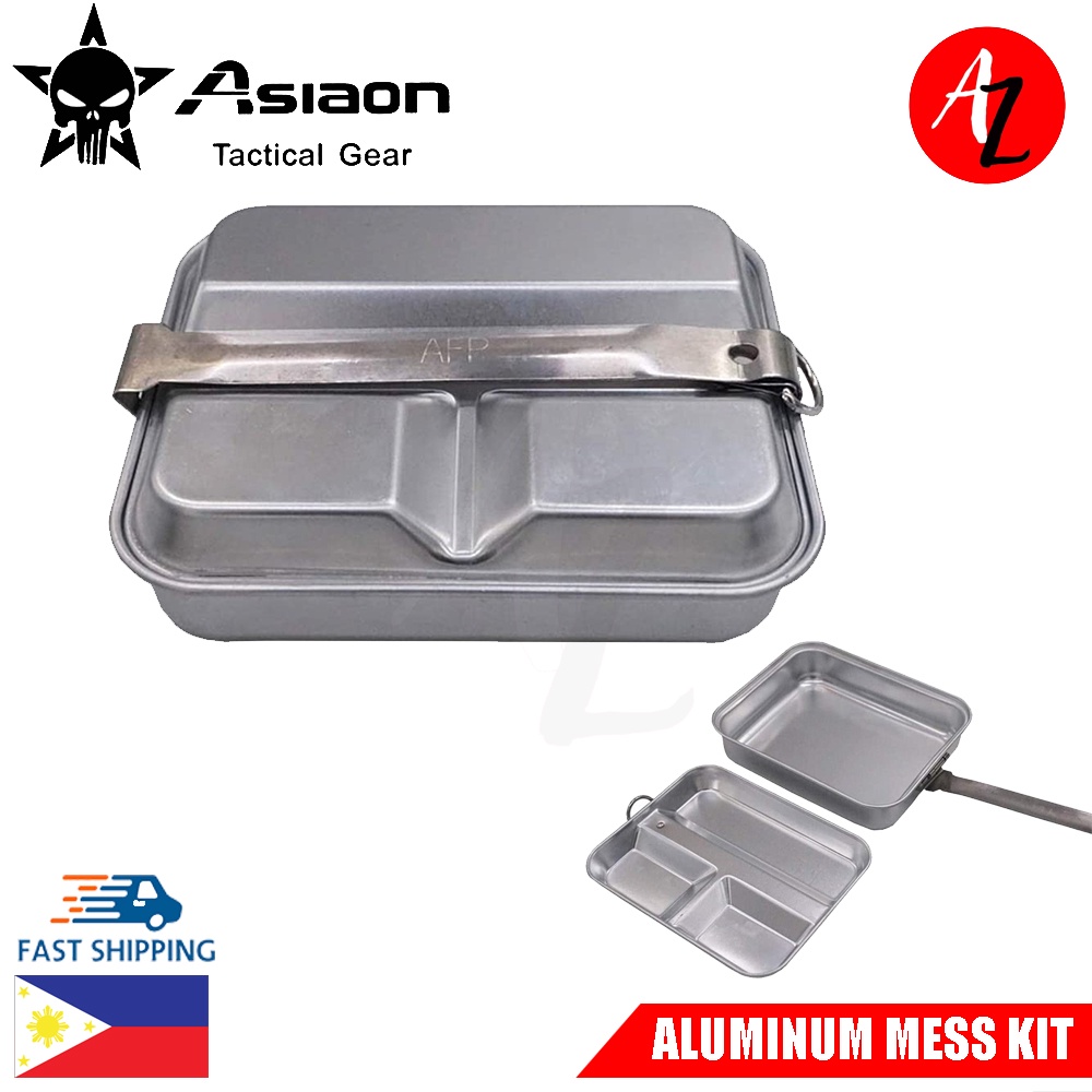 ASIAON Aluminum Mess Kit Mestin Canteen Mess Tin for Outdoor Camping ...