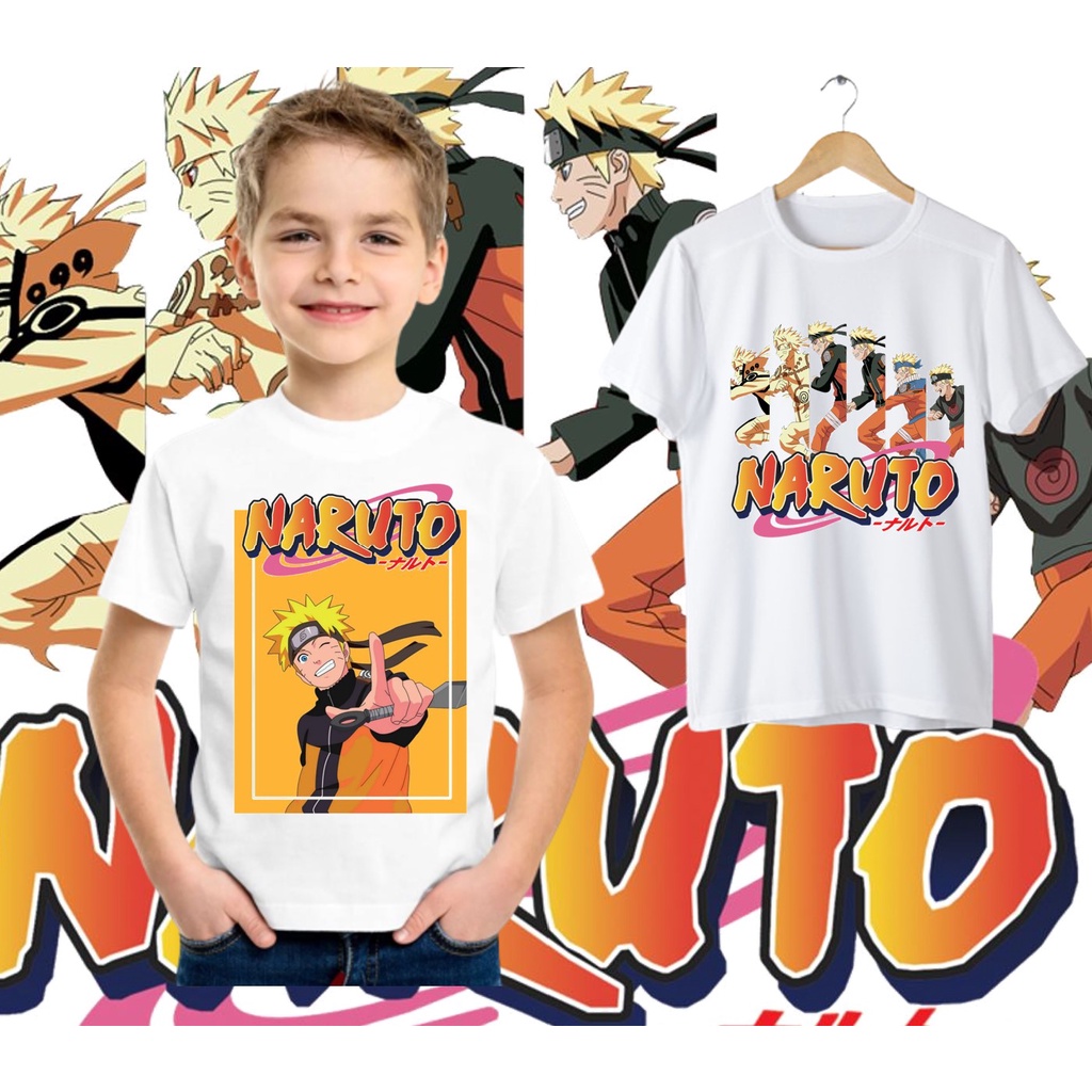 NARUTO PRINTED SHIRT FOR KIDS 1-12 YEARS OLD | Shopee Philippines