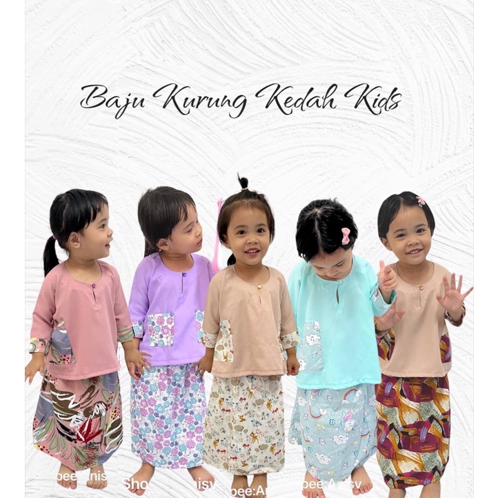 BAJU RAYA BAJU KURUNG KEDAH KIDS CARTOON PRINTED CORAK CUTE BAJU RAYA ...