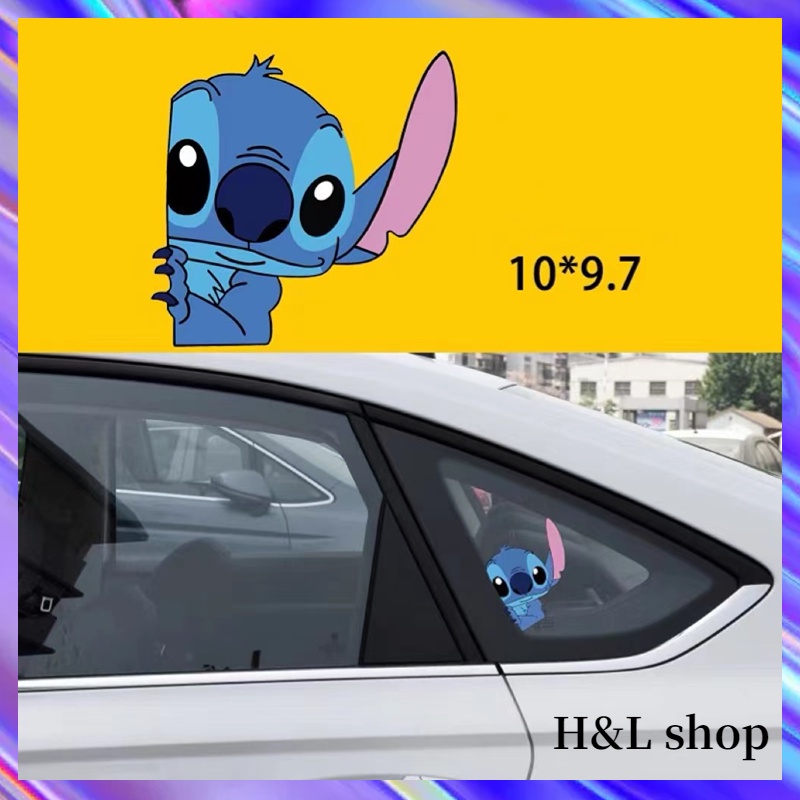 Hl Stitch Car Sticker Anime Sticker Stitch Angel Star Treasure Glass ...