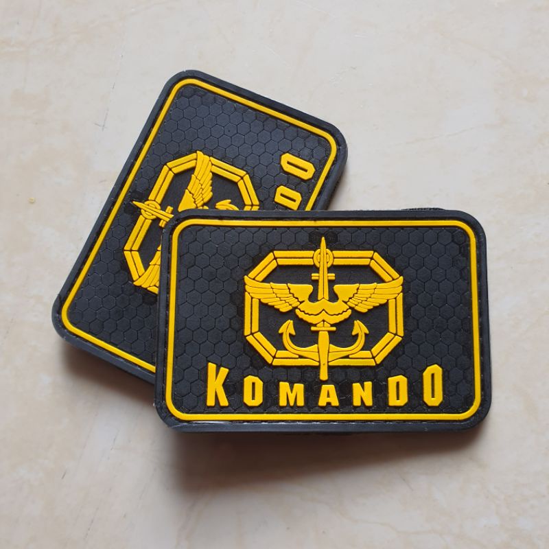 Rubber patch with commando logo - kopassus - tni ad - rubber emblem ...