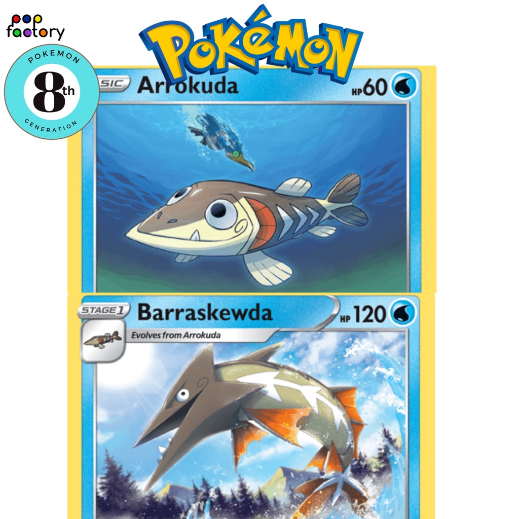 Arrokuda & Barraskewda Pokemon Cards TCG (8th Gen Pokemon) | Shopee ...