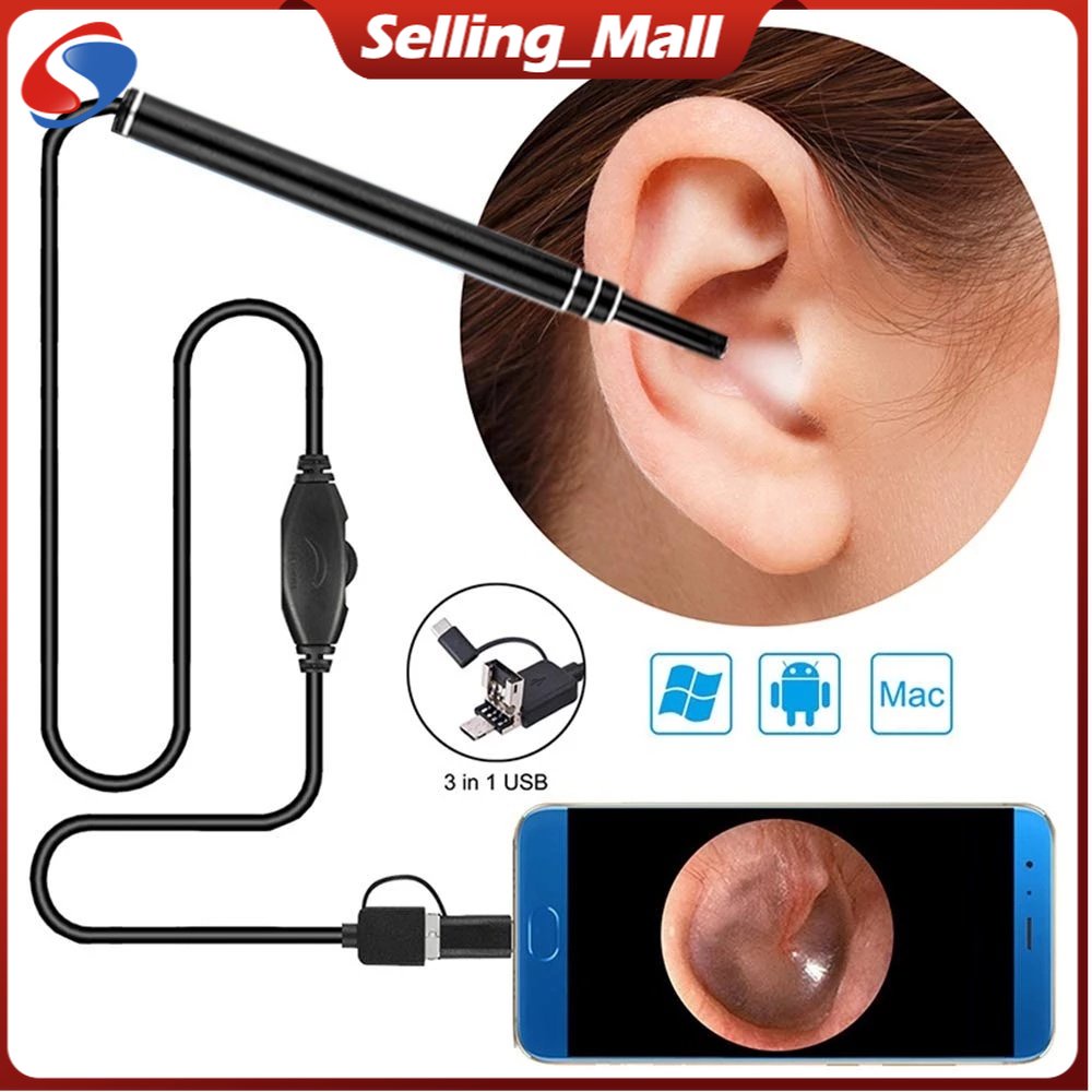 3 in 1 Usb Earpick Mini Camera Endoscope Ear Cleaning Tool HD Visual ...