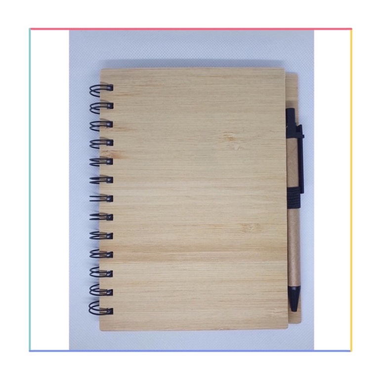 Sunshop Bamboo Notebook Eco-Friendly Plain with Black Pen or w/ Black ...