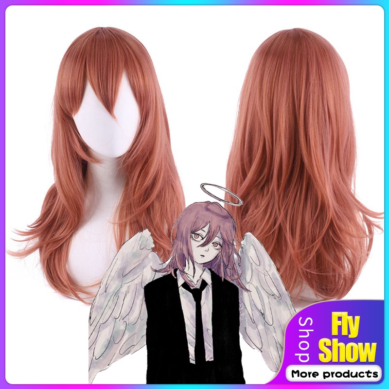 Angel Devil Wig Long Dark Orange Hair Wig Anime Chainsaw Man Cosplay ...