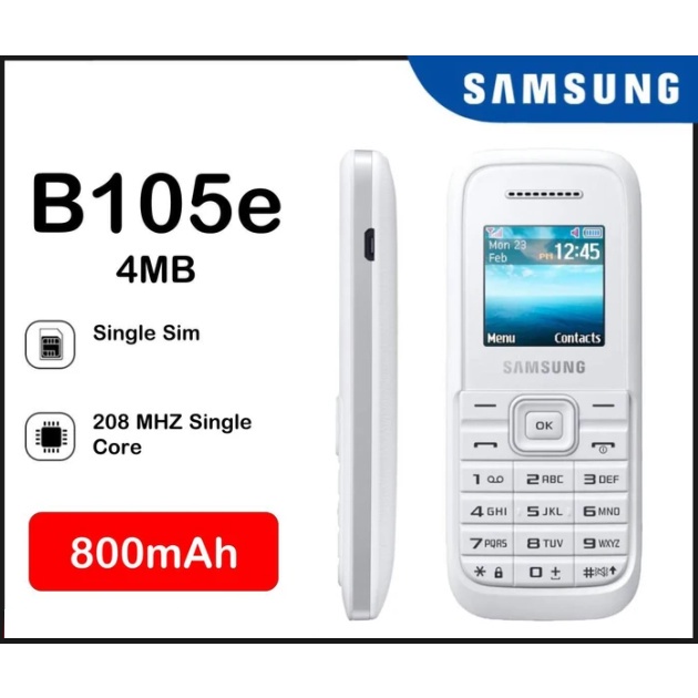 Original SAMSUNG B105E Keypad Phone Original Backup cellphone Single ...