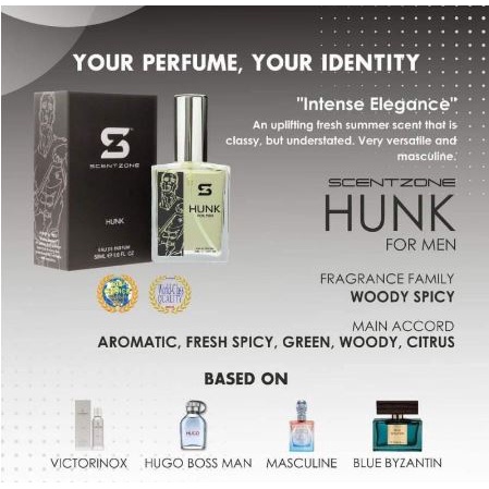 Scentzone Hunk Perfume for Men 50 ML (pack of 4) | Shopee Philippines