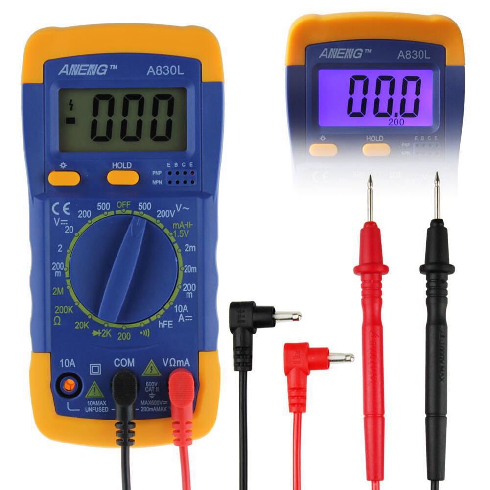 A830l-digital lcd multimeter, dc ac voltage tester, freguency ...
