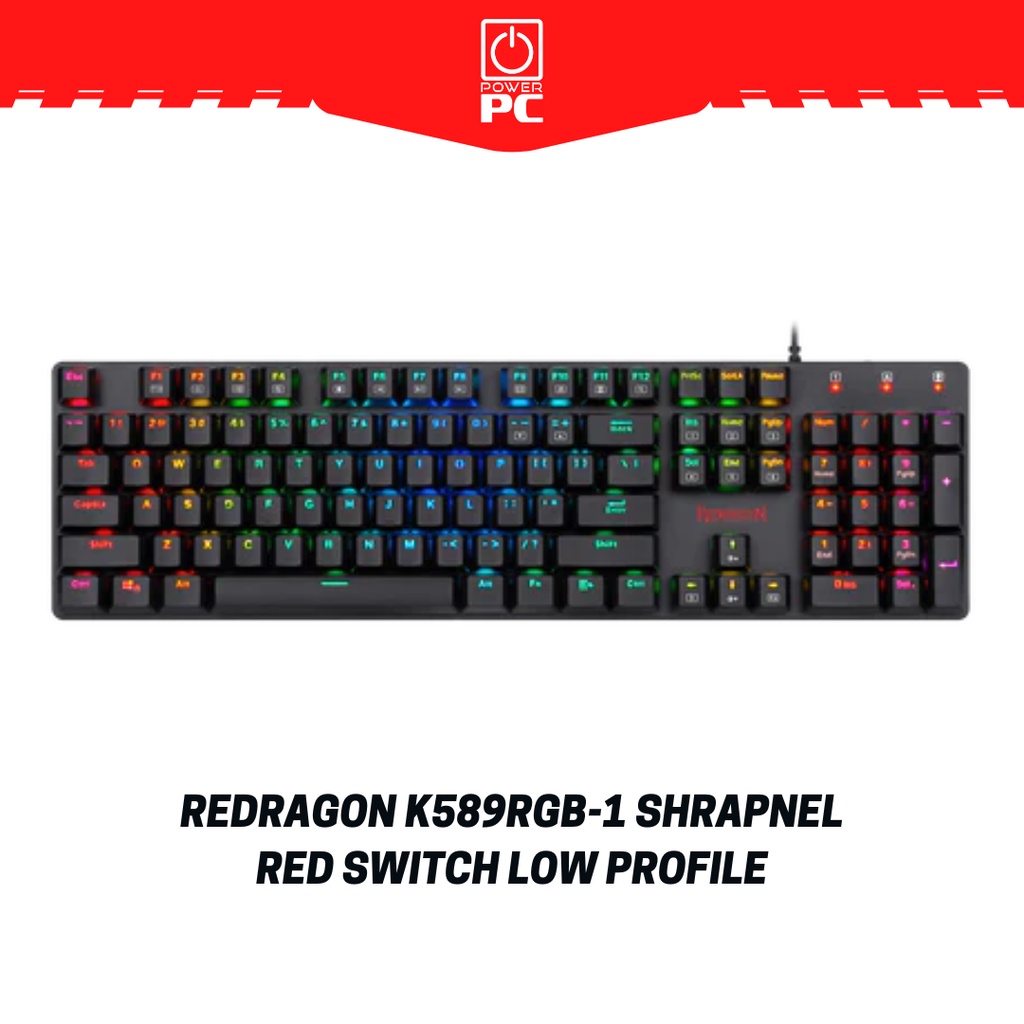 Redragon K589RGB-1 Shrapnel Red Switch Low Profile | Shopee Philippines