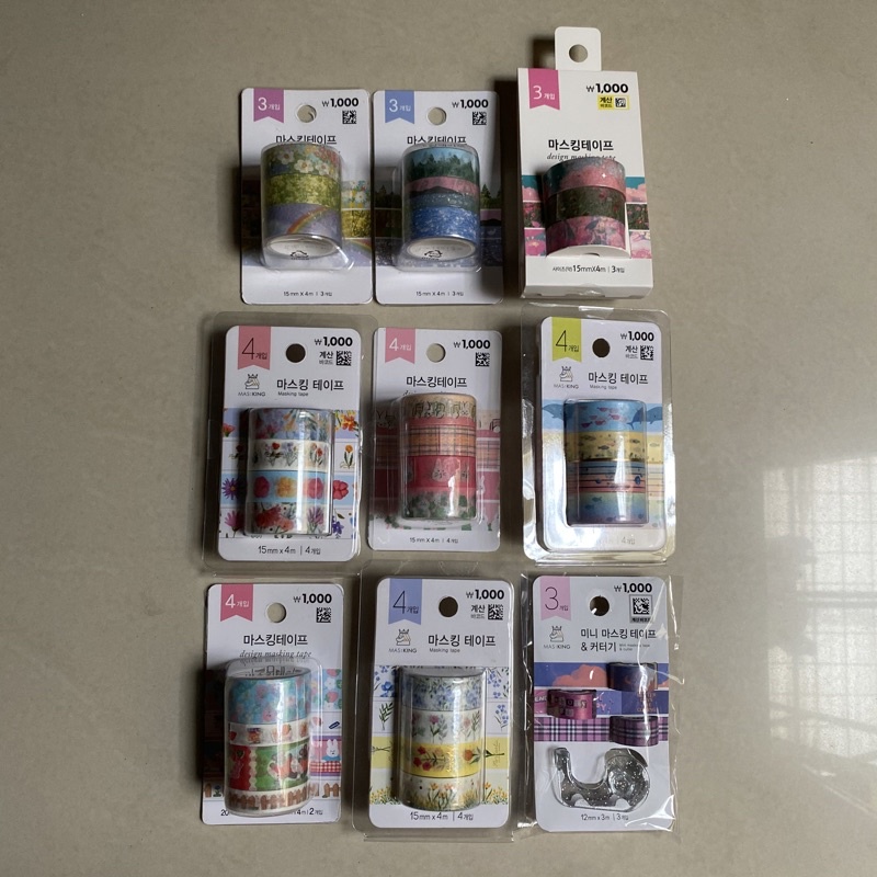 Daiso KOREA masking washi tape paper tape Duct tape paper set | Shopee ...