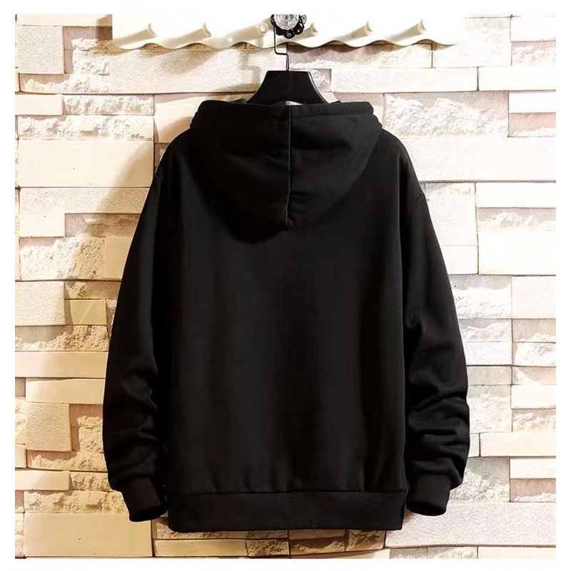 [M-9XL] Plus Size Sweater Men's Hoodie Plush Loose Men's Fat Sports Casual Plain Coat Trend ...