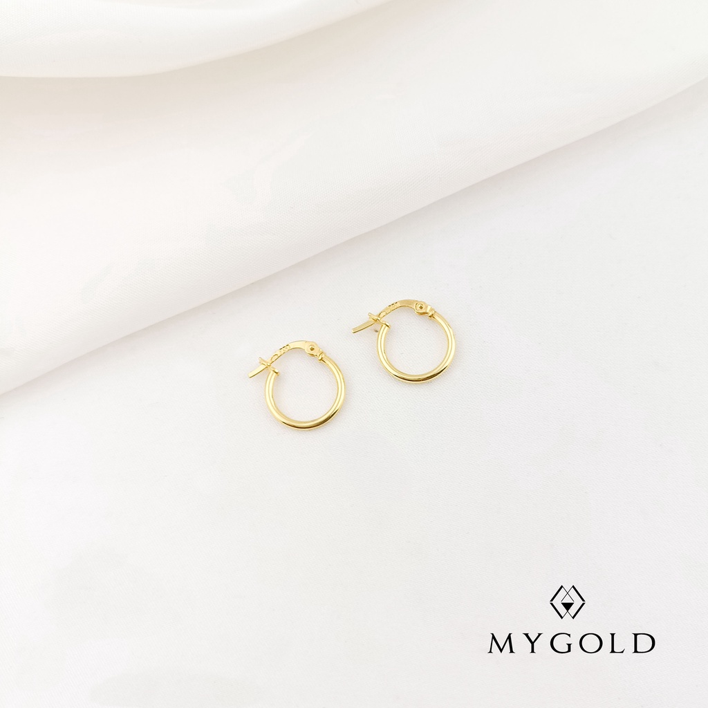 MyGold Authentic & Pawnable 18K Saudi Gold Hoop Earrings | Shopee ...