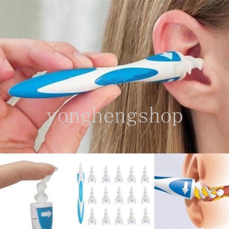 16pcs Silicone Ear Cleaner Spoon Set Soft Spiral Earpick Ear Wax ...
