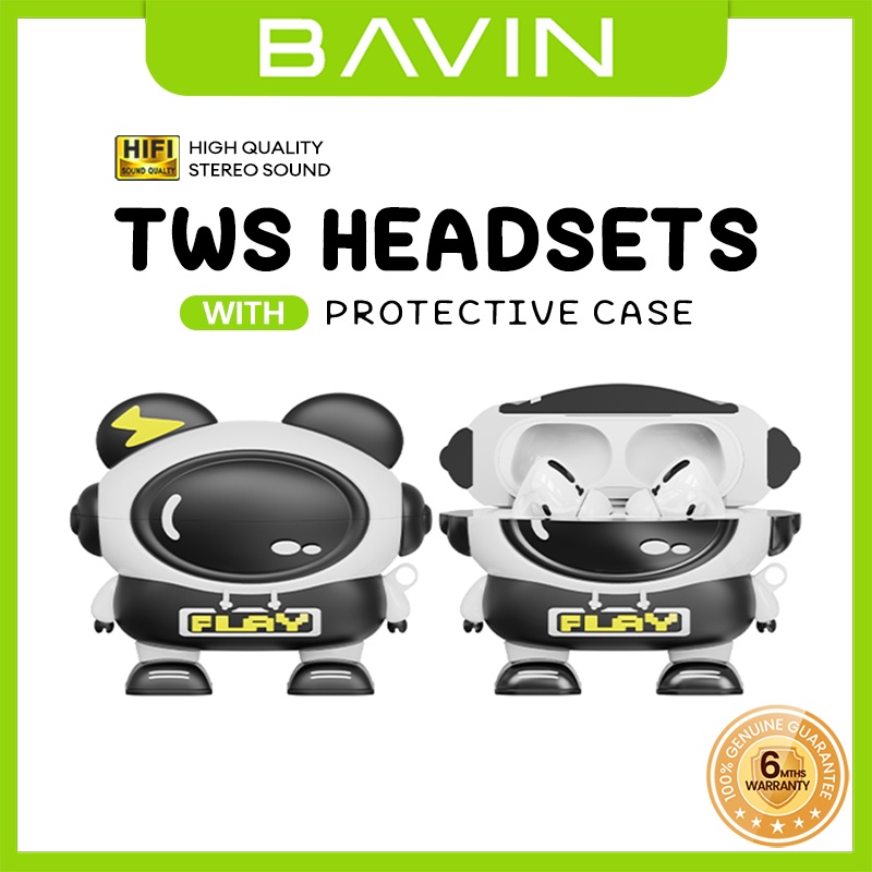 BAVIN BA25 TWS Wireless Bluetooth Earphones Long Endurance Bluetooth 5.1 Headphones Touch ...