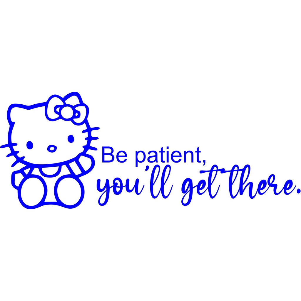 Hello Kitty (variant 2) reminder sticker for car, motor, laptop, guitar ...