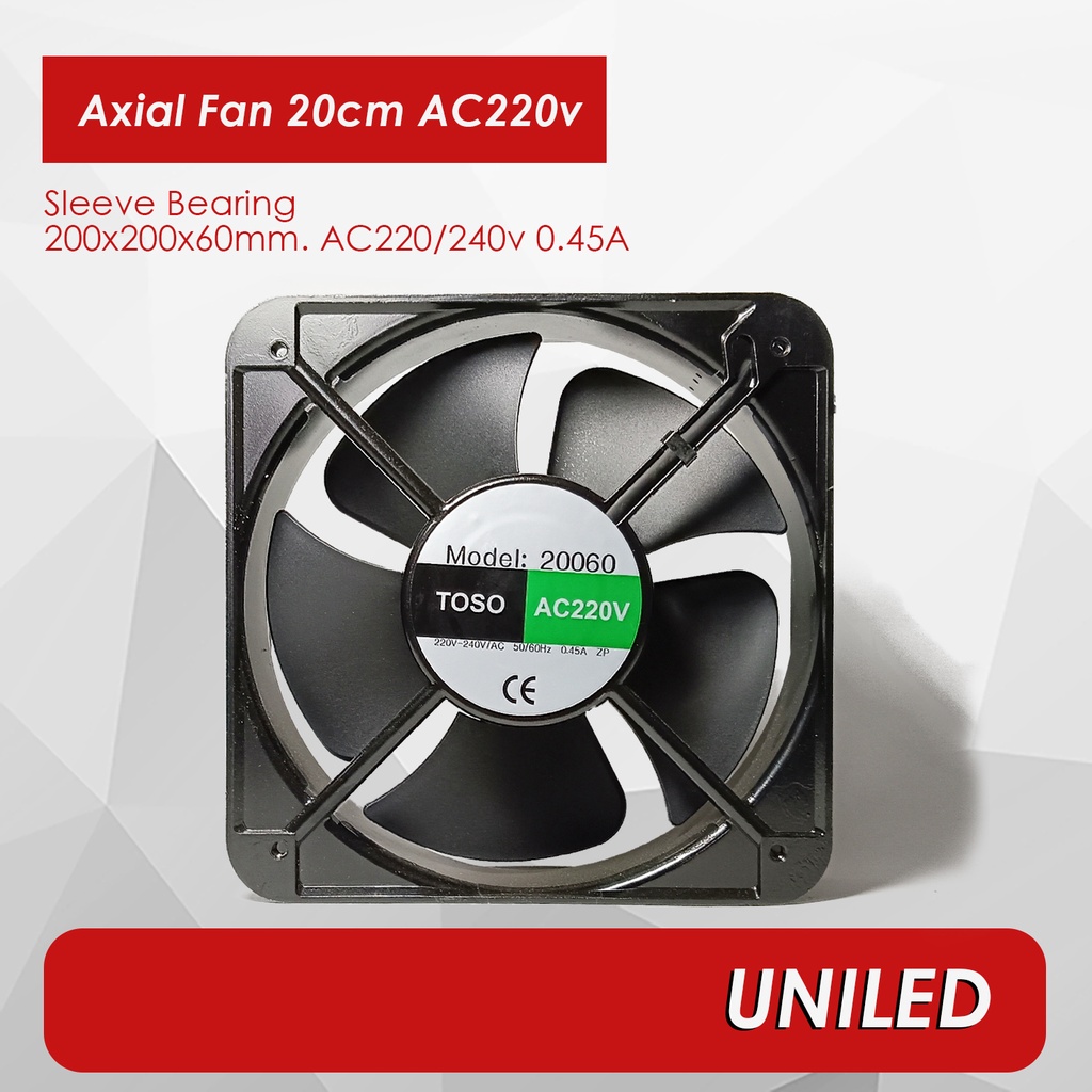 Toso Axial Fan Cooling Panel Fan Box 20cm 220v | Shopee Philippines