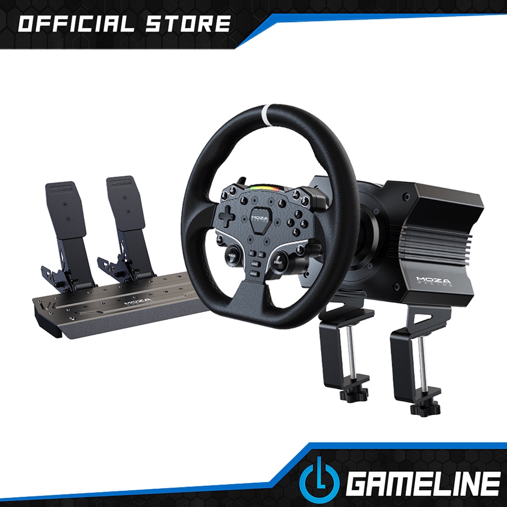 Moza R5 Bundle [DD R5 WheelBase+ES Steering Wheel+SR-P Lite Pedal ...
