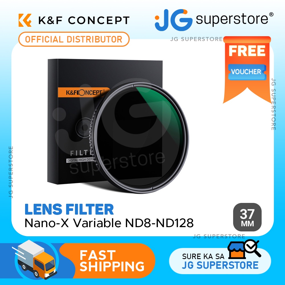 K&F Concept Nano-X Variable Fader ND Lens Filter ND8 - ND128 No X-Effect,O Black Cross | Shopee ...