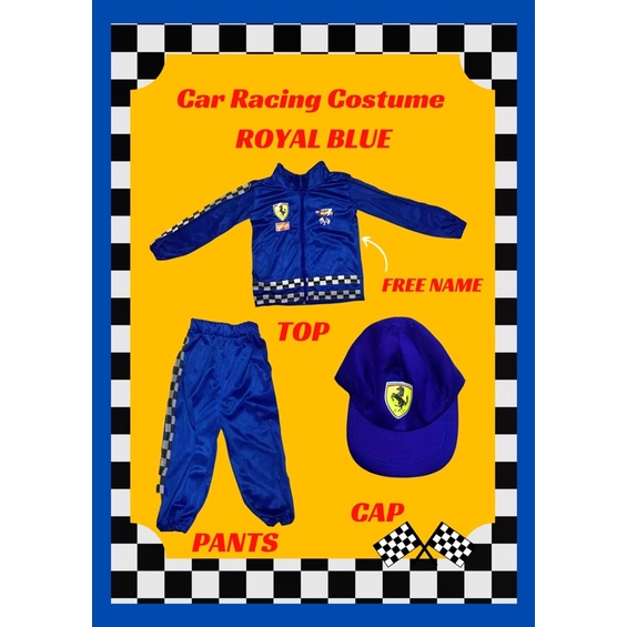 COD ROYAL BLUE CAR RACING OUTFIT (1-3YRS OLD) | Shopee Philippines
