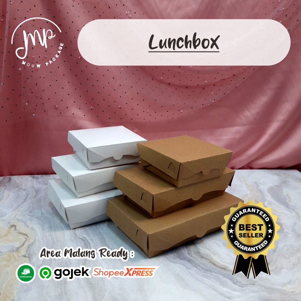 Ivory PAPER LUNCH BOX/KRAFT PAPER LUNCH BOX/LUNCHBOX/PAPERBOX/FOODPAIL ...