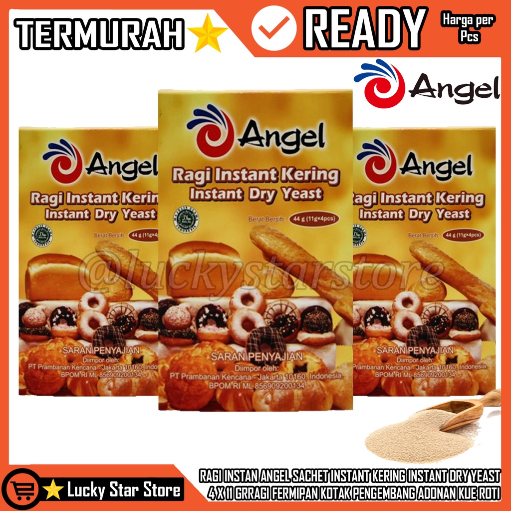 Instant YEAST ANGEL SACHET INSTANT DRY DRY YEAST 4 X 11 GR YEAST ...