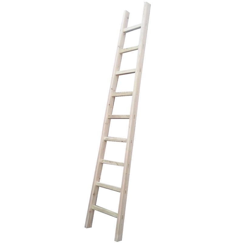 Wooden Ladder Trestle Ladder Wood Solid Wood Long Straight Ladder ...