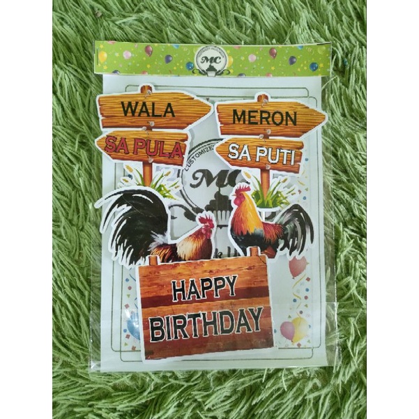 Rooster theme cake topper | Shopee Philippines