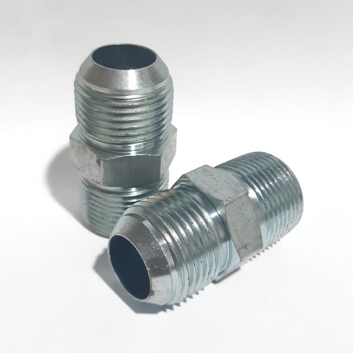 Hydraulic Connector Double Neple 3/4 inch DN 12 MJ x 12mb (JIC x NPT ...