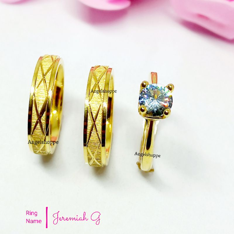 3in1 Set [Wedding ring and Engagement Ring] | Shopee Philippines