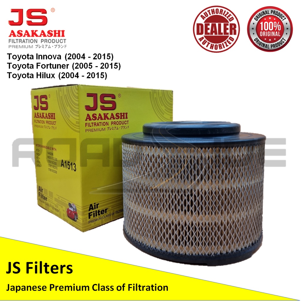 JS Asakashi Engine Air Filter for Toyota Innova (2004-2015), Fortuner ...